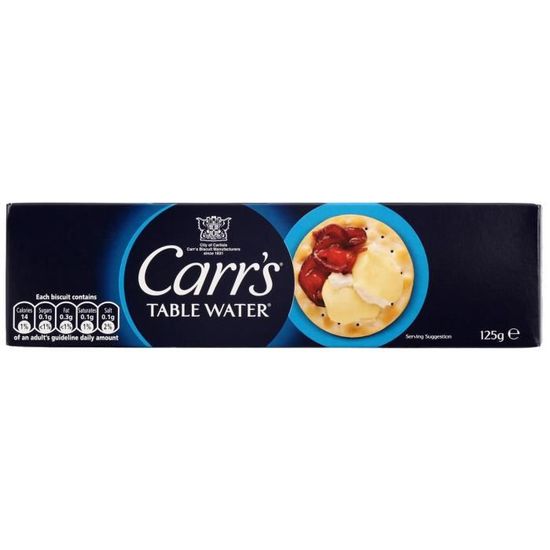 LOT DE 2 - CARR'S - Biscuits apéritifs Table Water - boite de 125 g ...