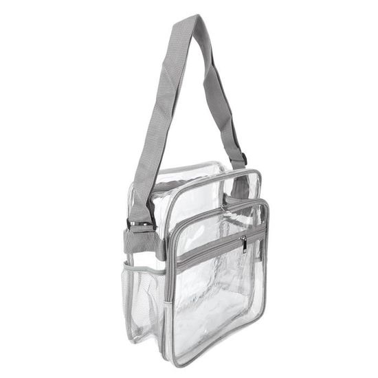 KEENSO sac à main transparent en PVC (Gris) Sac à Bandoulière ...