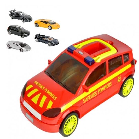 Majorette Carry Car Sapeurs-Pompier - 5 Voitures - Cdiscount Jeux - Jouets