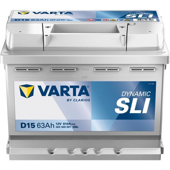 Batterie de démarrage Varta Silver Dynamic L2 D15 12V 63Ah / 610A 563400061 - Cdiscount Auto