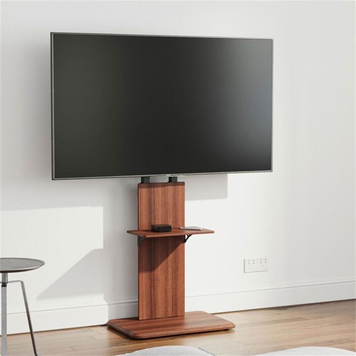 Support TV sur Pied avec Tablette en Bois pour Ecran LED LCD 32 à 65 ...