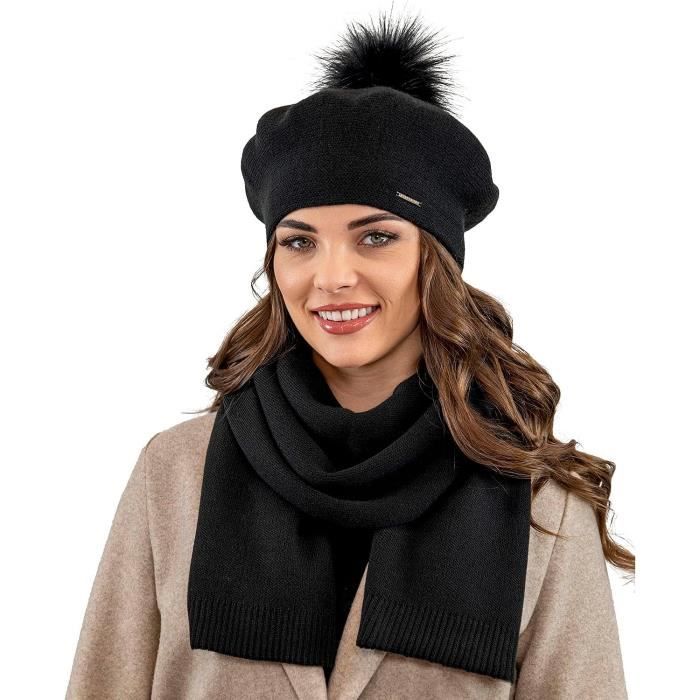 Vivisence Bonnet Béret Classique Et Élégant 7035[H568] Noir - Cdiscount ...