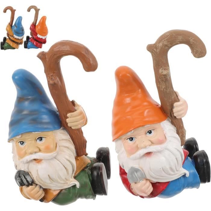 2 Pièces Nains De Jardin En Plein Air Drôle Figure De Nain De Jardin ...