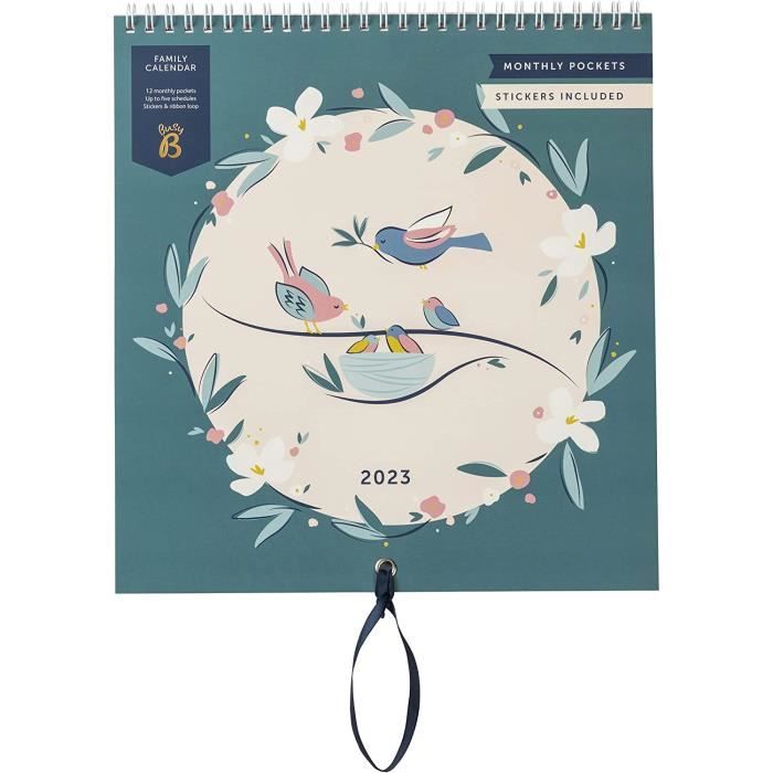 Calendrier Mensuel Familial 2023, Janvier à Décembre 2023, Oiseaux avec ... Calendrier Mensuel Familial 2023, Janvier à Décembre 2023, Oiseaux avec ...