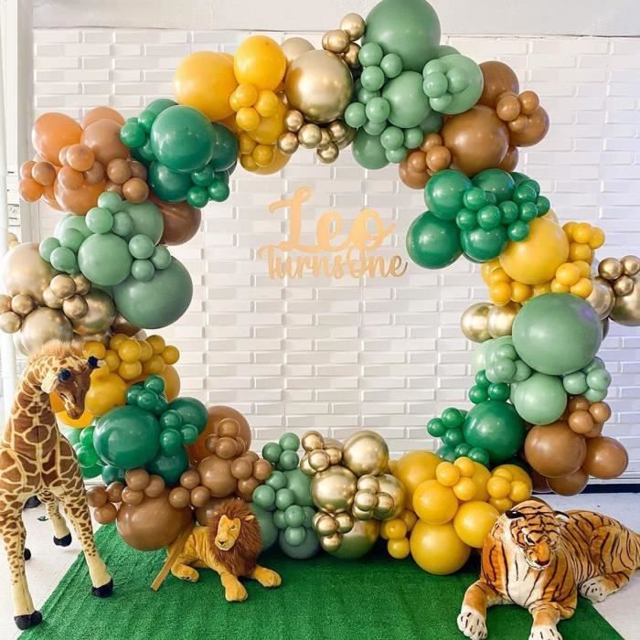 Arche BallonJungle Arche Ballon Anniversaire 120pcs Vert Sauge Olive ...