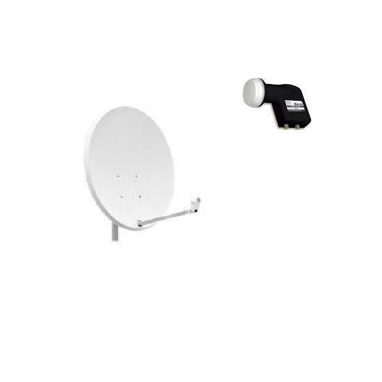 PACK HD ME PARABOLE SATELLITE ACIER 65 CM + LNB TWIN BEST GERMANY ...
