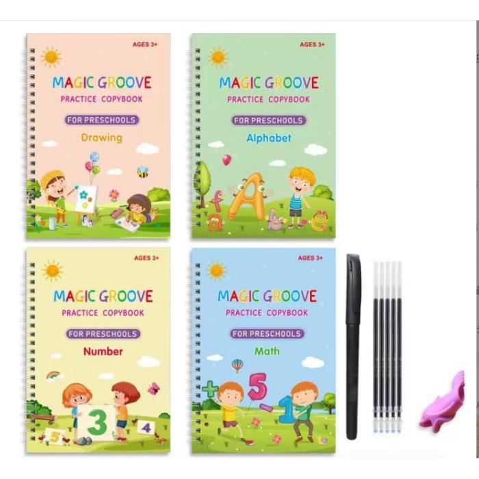 11 Pièces Cahier Ecriture Set, Livre Calligraphie Enfant Réutilisé ...