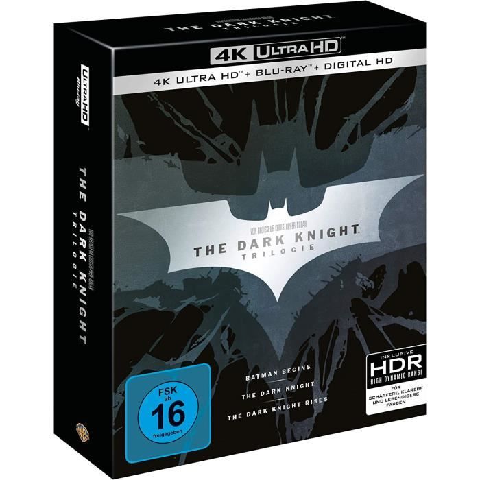 Coffret The Dark Knight Trilogy (4K Ultra-HD) - Blu-Ray - Import ...
