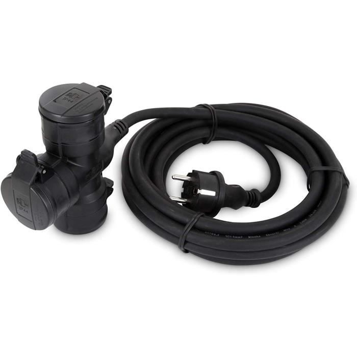 Multiprise 3 Prises Ip44 Avec Câble D'Alimentation 5 M[u1430 ...