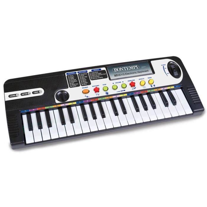 Clavier électronique - BONTEMPI - 37 touches - 8 sons - 8 rythmes - 5 ...