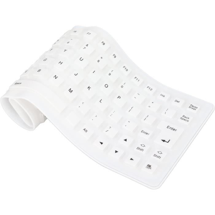 Clavier En Silicone Pliable, Filaire Usb Standard Silencieux 85 Touches ...