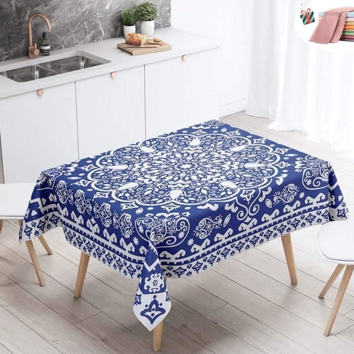 Nappe Rectangulaire Nappe De Table Imperméable Lavable Et Facile D ...