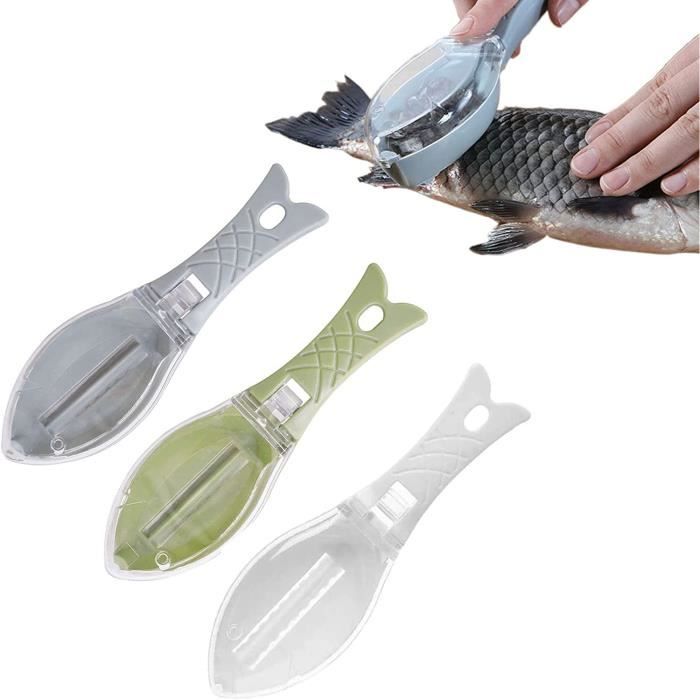 Grattoir à Écailles de Poisson, 3 Pcs Poisson Grattoir, Éplucheur ...