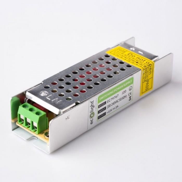 Transformateur LED - ECOLIGHT - 25W 12V 2A - IP20 - Rectangulaire - Intérieur - Cdiscount Bricolage