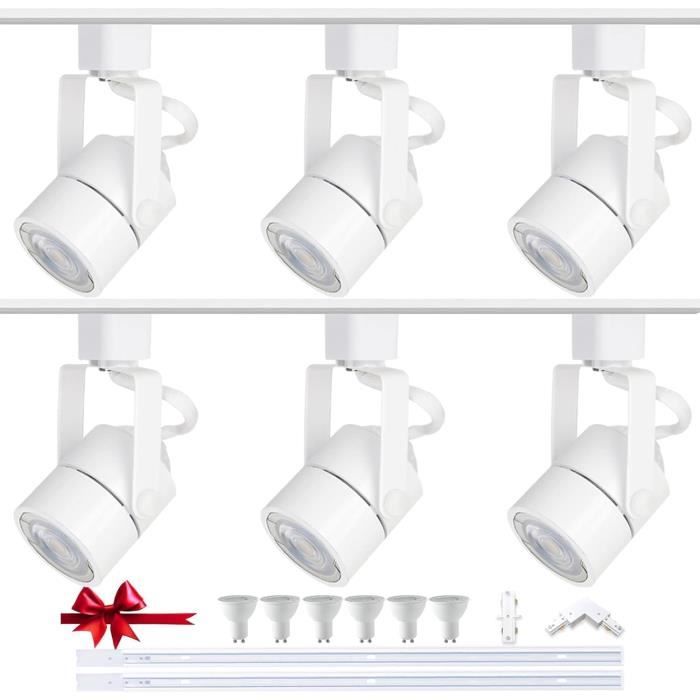 Plafonnier Rail Spot Led Moderne,Spots De Plafond Gu10 6 Têtes,Spots Et ...
