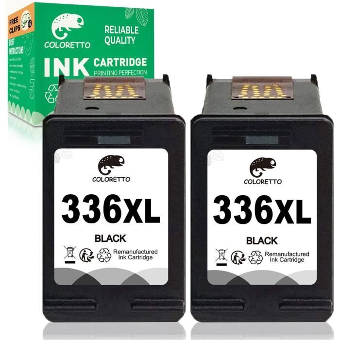 336 Xl Cartouches D'Encre Remanufacturées Pour Hp 336Xl Pour Hp Deskjet ...