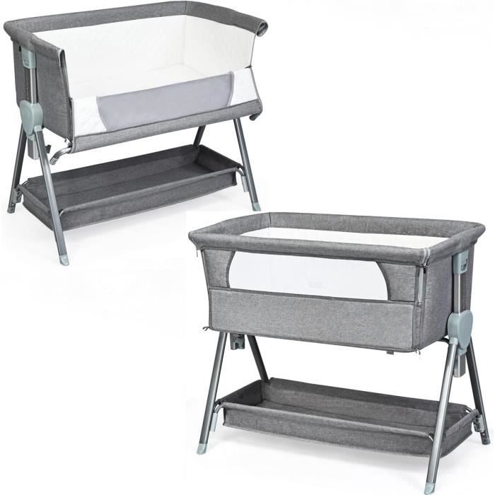 EAMADE 2 en 1 Lit Cododo Bébé avec Panier de Rangement, Lit Berceau ...