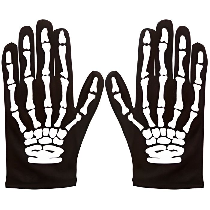 Gants Squelette enfant - WIDMANN - Halloween Carnaval - Multicolore ...