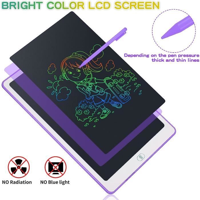 Coozlon Tablette D'écriture LCD Colorée 15 Pouces,Tablette Dessin ...