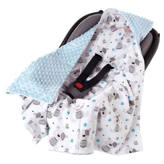 Couverture siège pour auto 100% Coton 85x85cm Couverture Douillette ...