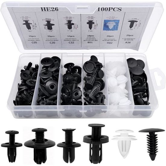 Écrou Et Boulon Pour Auto - Rivet Clips Plastique Voiture Attaches Pare ...