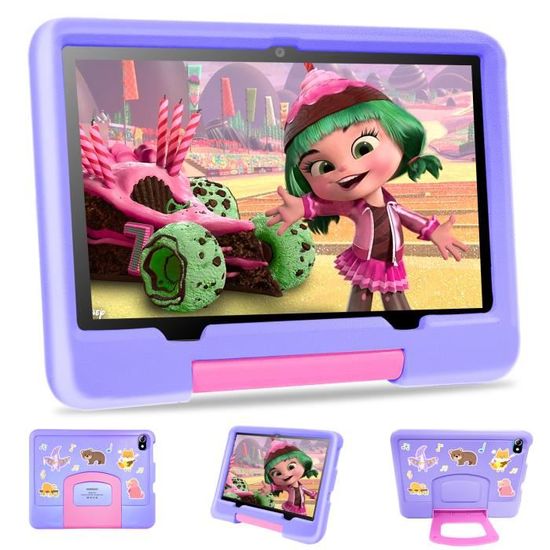 Tablette Enfants 10.1"HD+ - Stockage 64Go - 4Go RAM - Android 12 - WIFI ...