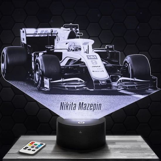 Lampe De Chevet, Veilleuse Tactile Formule 1 N. Mazepin F1 Team Lampe ...