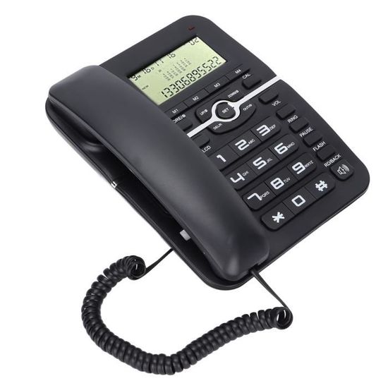 GOTOTOP Téléphone filaire standard Téléphone filaire de bureau KX‑T2028CID 4 groupes de ...