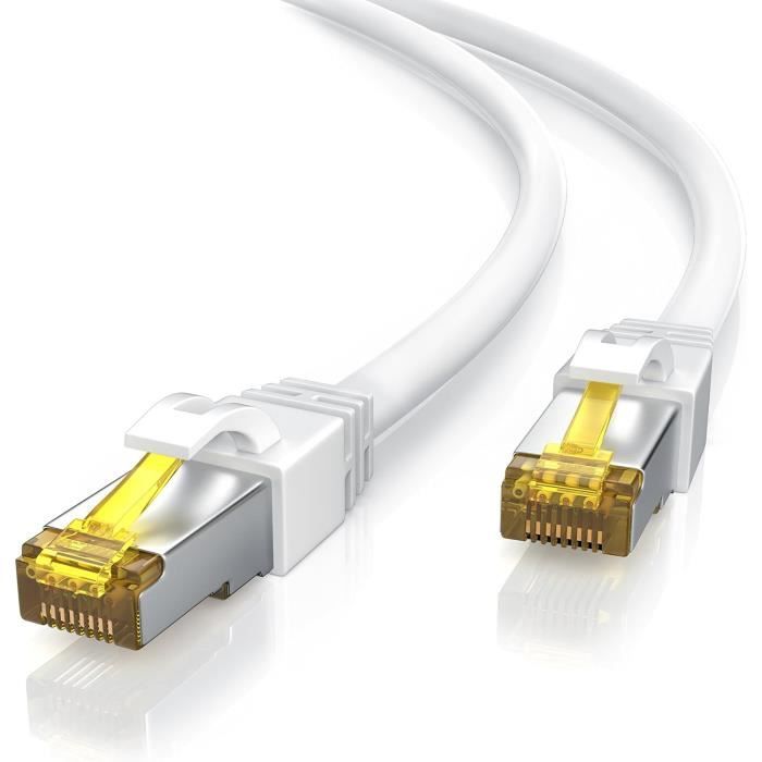 15m Câble réseau Cat 7 Ethernet Gigabit de 15 mètres, Câble Patch 10000 ...