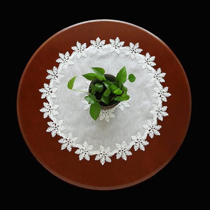 Nappe Table Simple Table De Table en Dentelle Blanche Moderne Petite ...