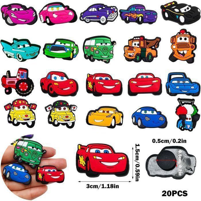Cars Pins pour Crocs Cars, Cars Charms pour Crocs, Bijoux pour Crocs ...