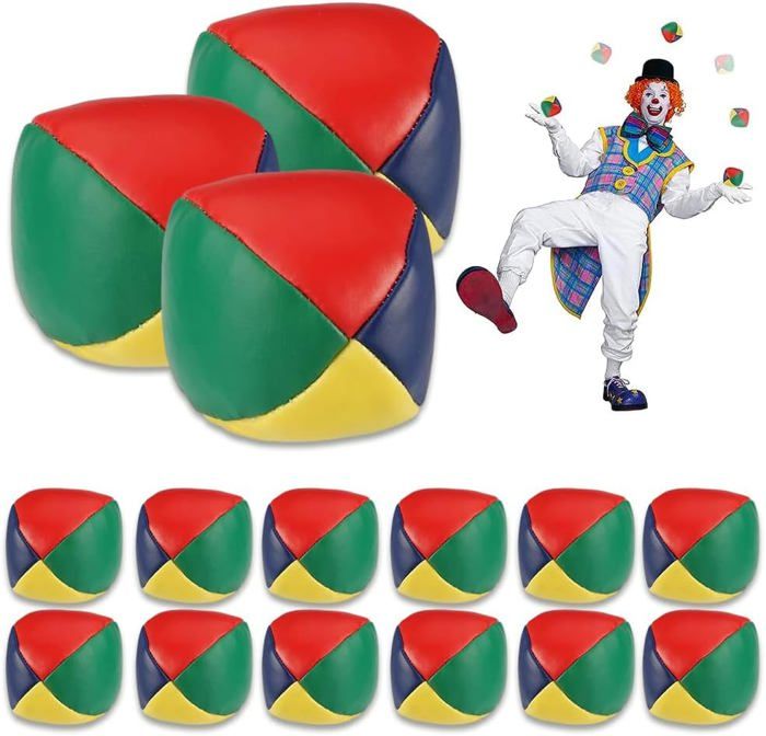 BNGXR Balles de Jonglage, 15 PCS Jongle Colorées, Kit de Balle de ...