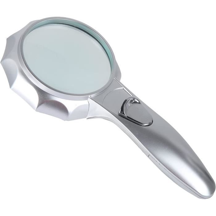Loupe, Petite et Portable loupe à Main avec 6 lumières LED pour l ...