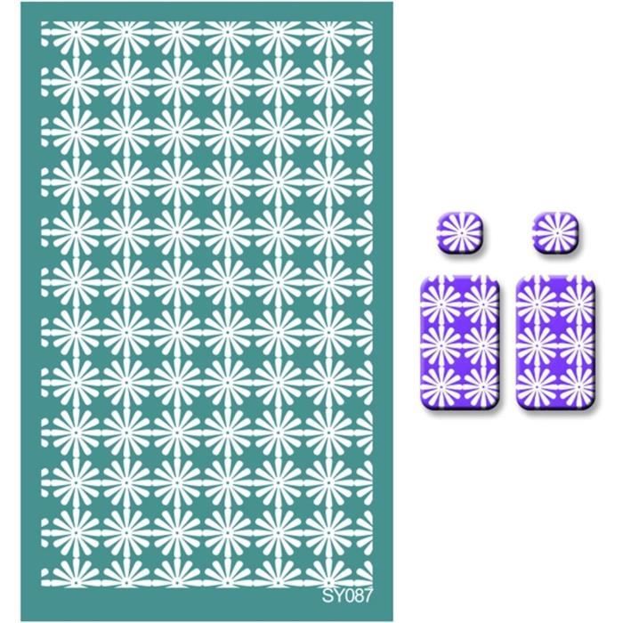 18 Styles De Pochoirs De Sérigraphie For Argile Polymère, Kit De ...