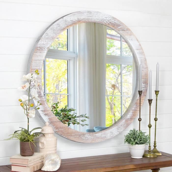 Miroir Mural Rond De 30 Cm Rustique - Petit Miroir Circulaire Pour ...
