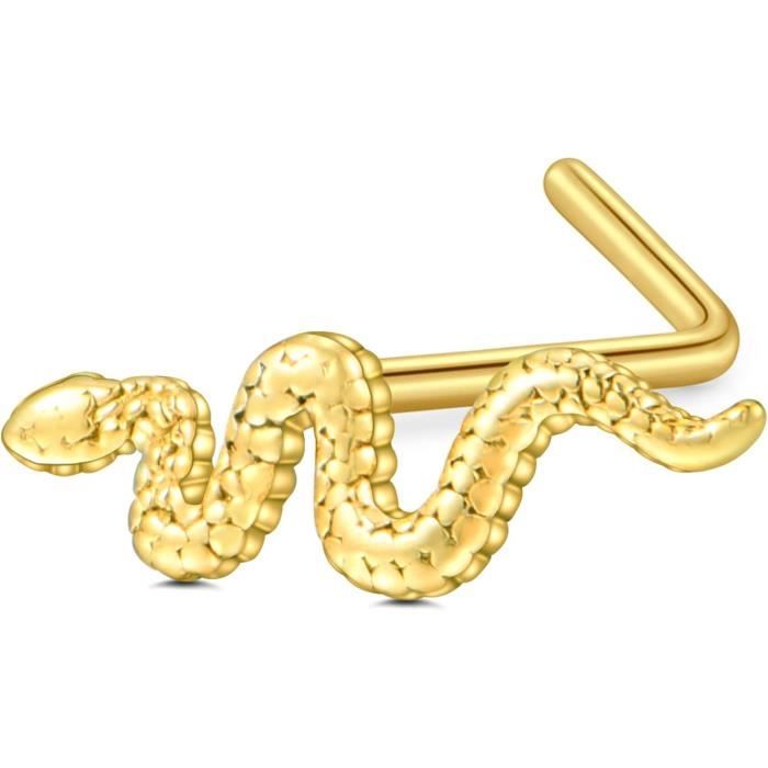 Serpent Piercing De Nez En Forme De L En Acier Inoxydable 20G 0.8Mm ...