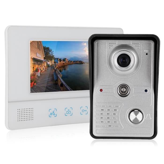 Sonnette vidéo 7'' - Pour Hancal - Caméra infrarouge - Vision nocturne ...