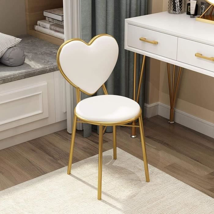 Chaise pour Coiffeuse Fille, Tabouret De Coiffeuse Rose, Chaise ...
