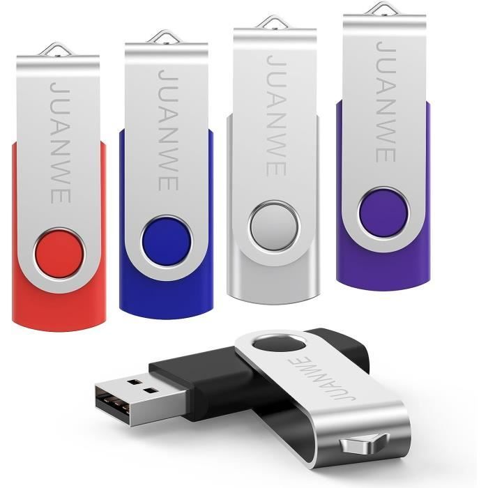 Clé Usb 16Go Lot De 5 Usb 2.0 Pendrive Avec Design Rotatif À 360 ...