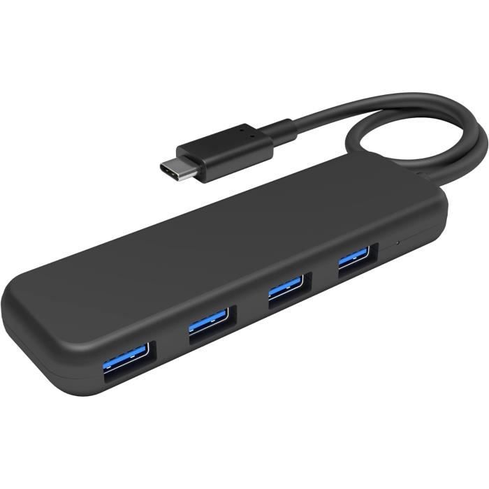 Hub & Adaptateur Usb, Fiche Usb-C, 4 Ports Usb 3.0 (Format Slim ...