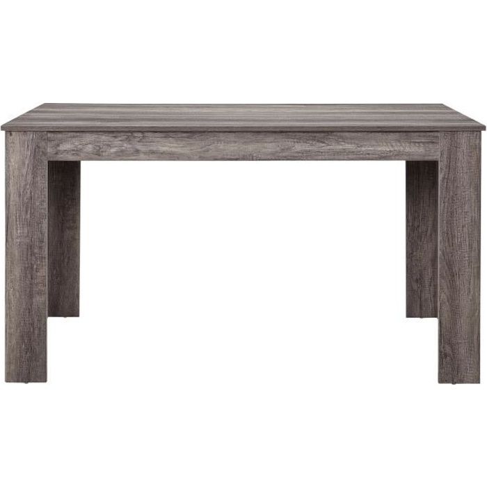 Table de salle à manger robuste Nora, chêne sombre, 140 x 90cm ...