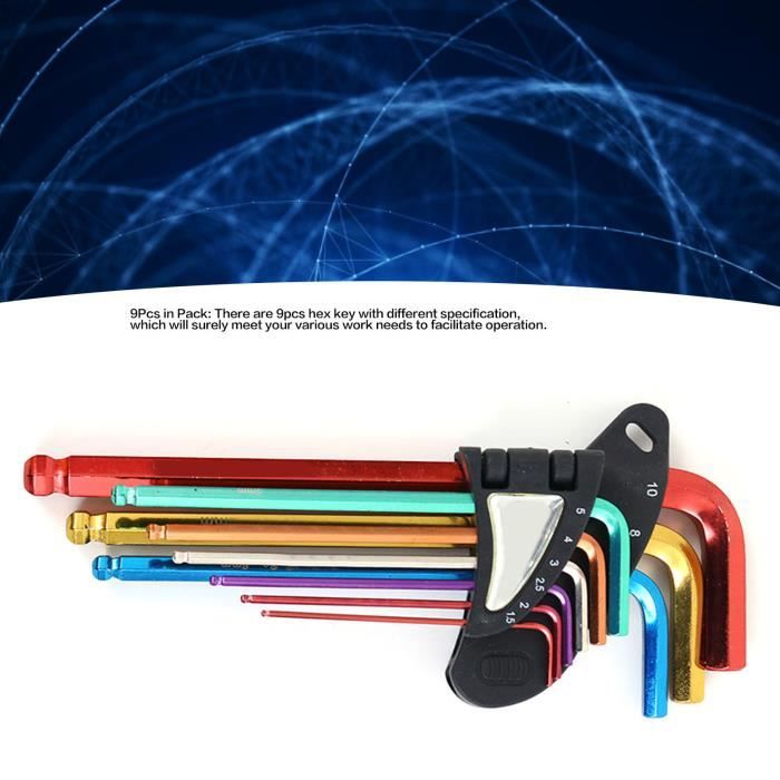 CES Jeu De Clés Hexagonales 9 Pièces Clé Hexagonale Clé Étoile ...