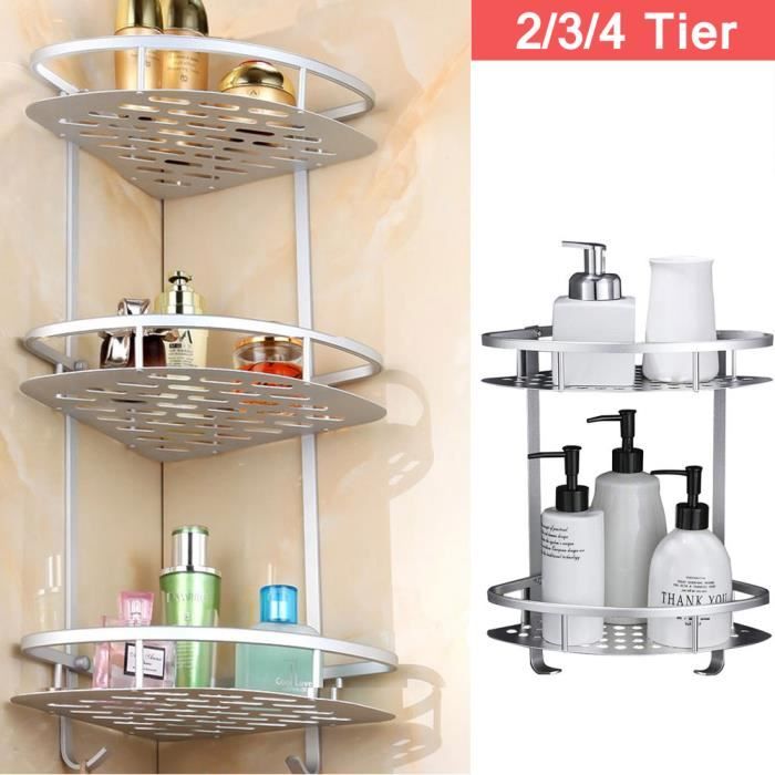 3Tier salle de bains coin étagère de douche rack organisateur de bain accessoires accessoires ...
