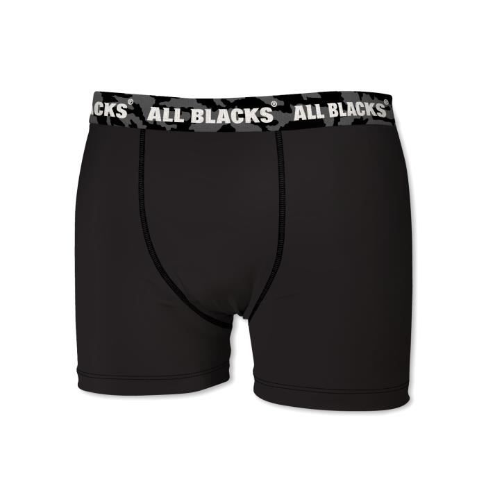 Boxer homme noir ALL BLACKS - 95% Coton et 5% Élasthanne - Confortable ...