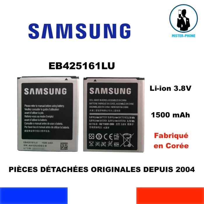 BATTERIE ORIGINALE SAMSUNG EB425161LU GALAXY TREND GT-S7560 S7560 OEM ...