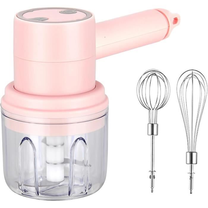 Batteur à main, mélangeur électrique portable sans fil, rechargeable ...