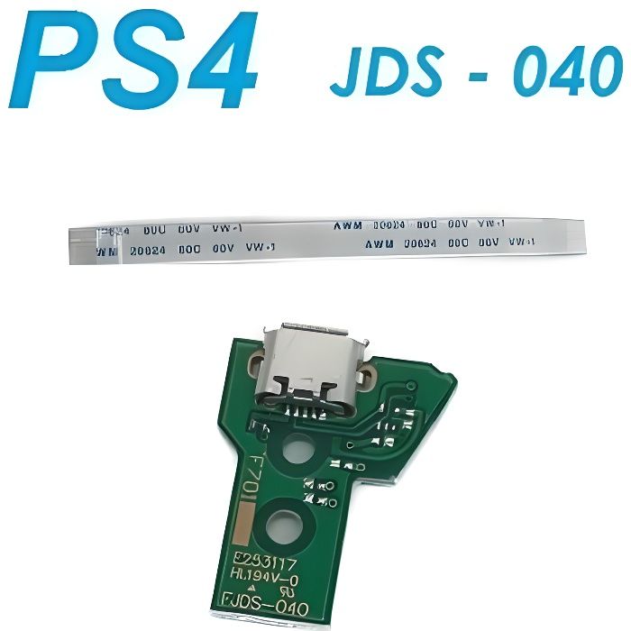 Connecteur micro USB de charge nouvelle manette PS4 V4 JDS-040 + nappe ...