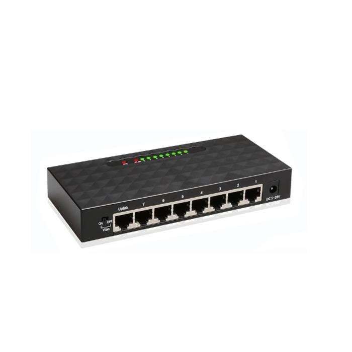 Commutateur Gigabit Ethernet 8 Ports Commutateur Intelligent Haute Performance 1000 Mbps ...