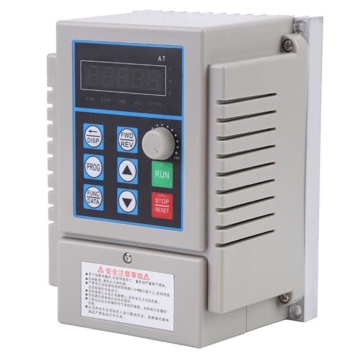 Inverseur à Fréquence, AC 220V 0,45kW Monophasé Variateur Universel de ...