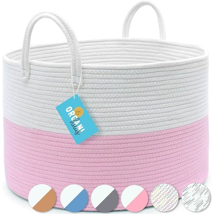 Paniers Rangement Tissés - Grand Panier Jouets - Panier Rangement Bébés ...